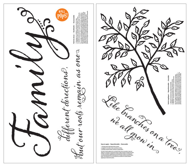 Family Tree Wall Quote - Contemporary - Wall Decals - by Brewster Home ...