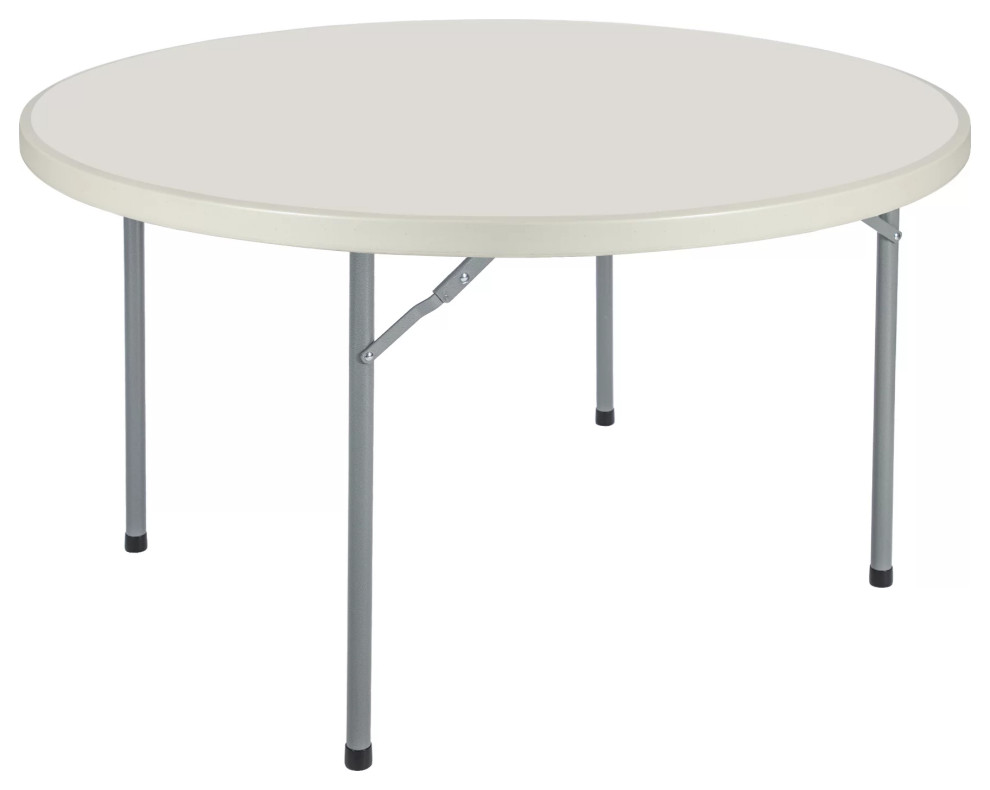 Lightweight Folding Table, Straight Legs With Gravity Locks & Round Top ...