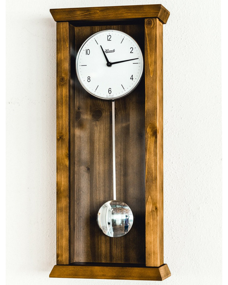 Arden Walnut Wall Clock - Transitional - Wall Clocks - by J. Thomas ...