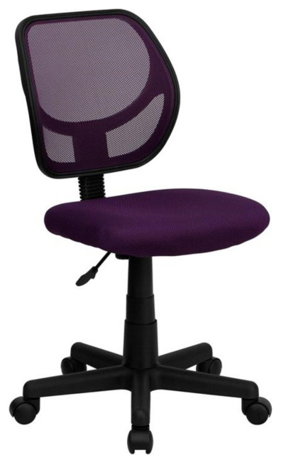 Low Back Purple Mesh Swivel Task Office Chair - Contemporary - Office ...