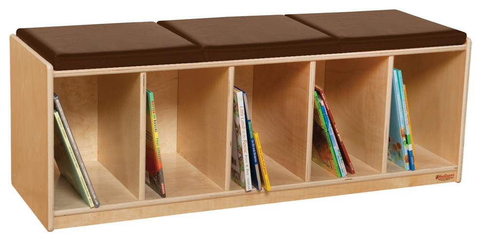 Reading Bench with Brown Cushion - Transitional - Accent And Storage ...