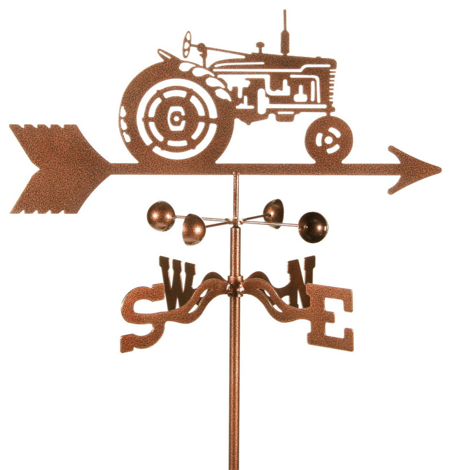 Farmall Tractor Weathervane With Garden Mount - Farmhouse - Weather ...