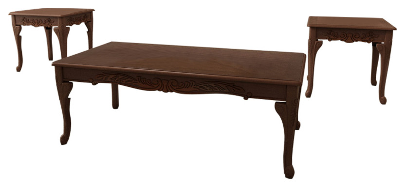 3 Piece Classical Coffee Table Set - Traditional - Coffee Table Sets ...