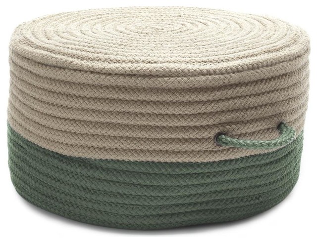 Colonial Mills Pouf Two-Tone Pouf Black Round - Beach Style - Floor Pillows And Poufs - by ...