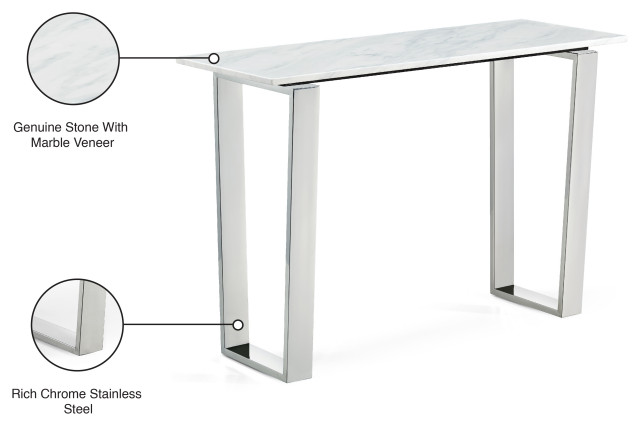 Carlton Chrome Console Table - Contemporary - Console Tables - by ...