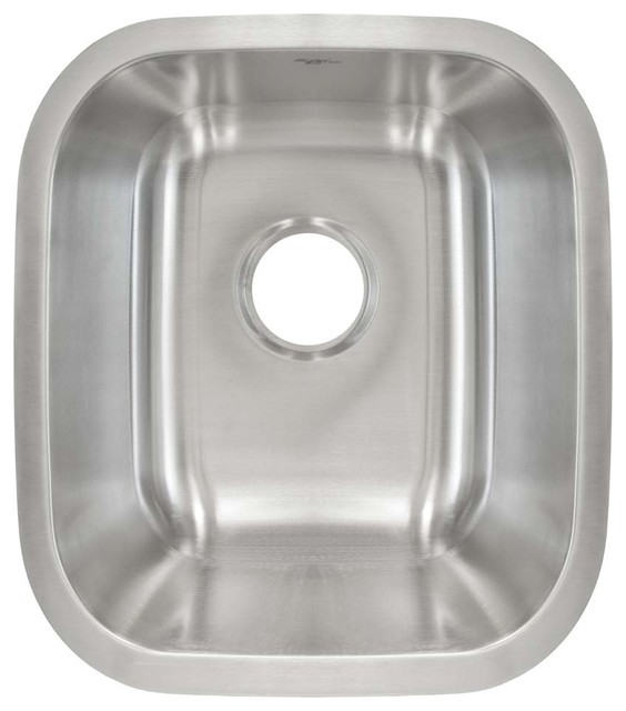 Undermount Stainless Steel Single Bowl Bar or Prep Sink L102, 18 W x 7 ...