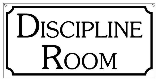 Discipline Room, Aluminum Cosplay Movie TV Film S&M Sign, 6"x12 ...