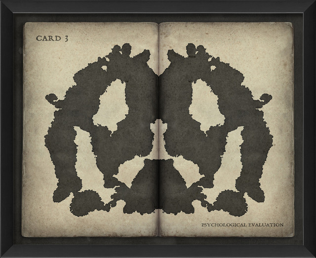Ink Blot Card 3 Framed Print, Large - Traditional - Prints And Posters ...