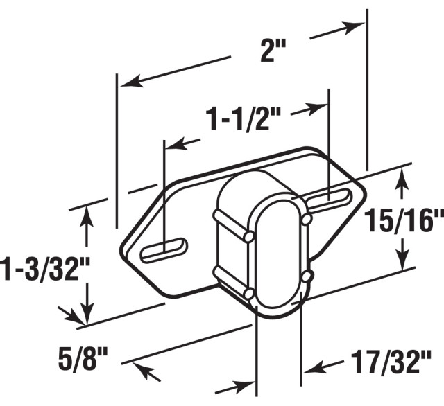 Drawer Track Back Plate, Monorail, 2Pack - Traditional - Cabinet And ...