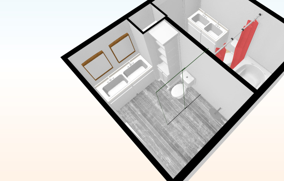 Walk in 7 foot by 4 foot shower