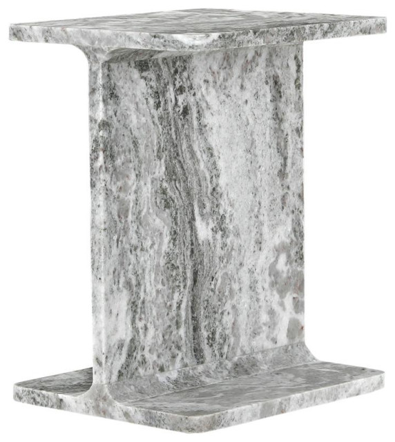 Enzo Luxury Genuine Solid Marble Icon End Table - Tropical - Outdoor ...