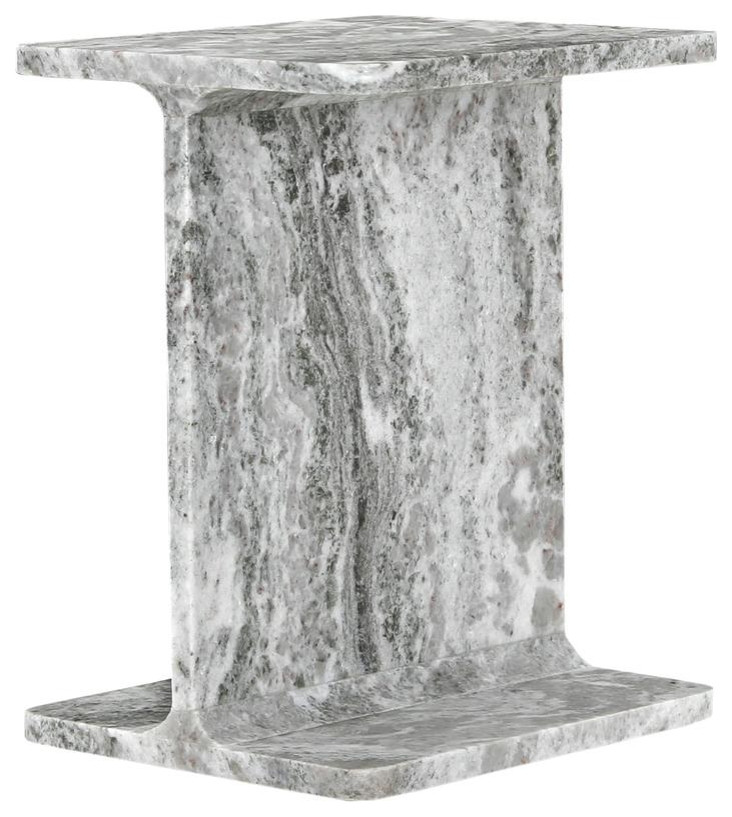 Enzo Luxury Genuine Solid Marble Icon End Table - Tropical - Outdoor ...