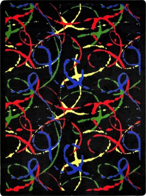 Kaleidoscope, Whimsical Area Rug, Silly String, 7'8"X10'9", 7'8"x10'9 ...