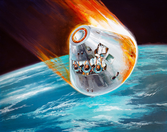 Apollo Command Module Illustration Print, 8" x 10" - Contemporary ...