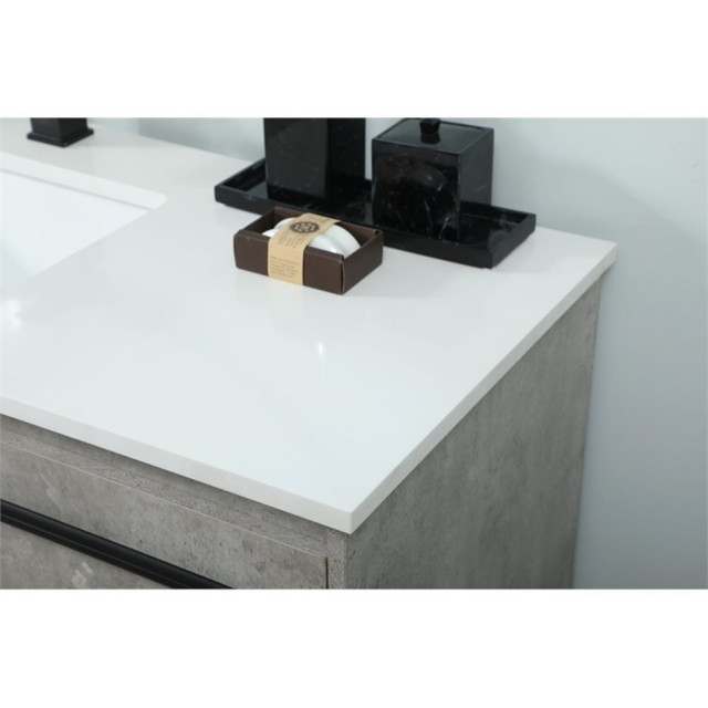 Elegant Decor Sloane 48" MDF and Steel Single Bathroom Vanity in ...