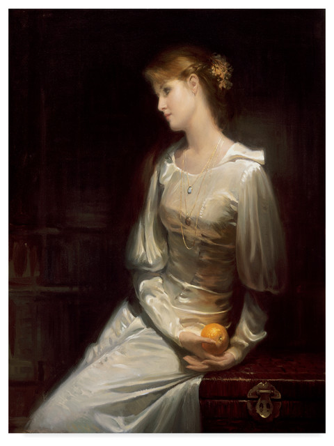 Alan Murray 'Pensive Lady' Canvas Art, 18"x24" - Traditional - Prints ...