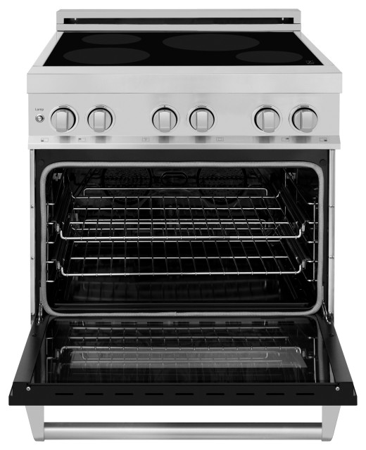 ZLINE 30 Induction Range, Stainless Steel With a Black Matte Door RAIND ...