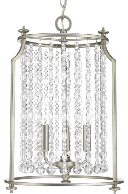 Progress Lighting Desiree 3-Light Pendant, Silver Ridge, P500085-134 ...