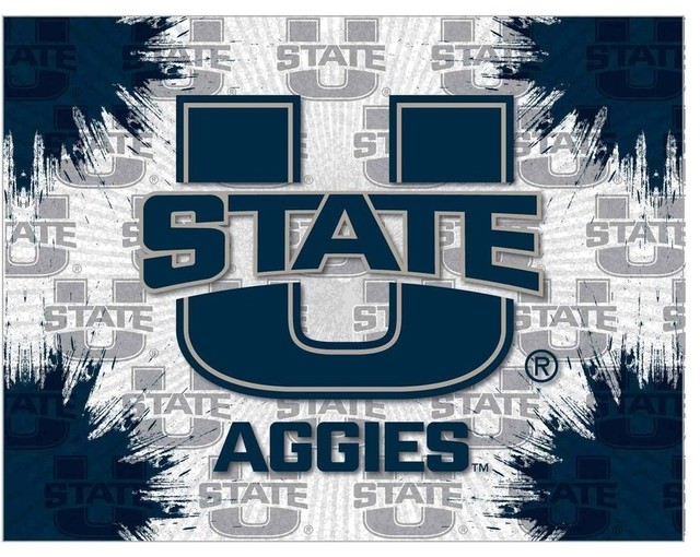 Utah State Logo Canvas, 20"x15" - Contemporary - Prints And Posters ...