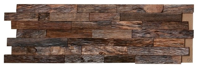 3D Solid Hardwood Interlocking Wall Plank - Rustic - Wall Panels - by ...