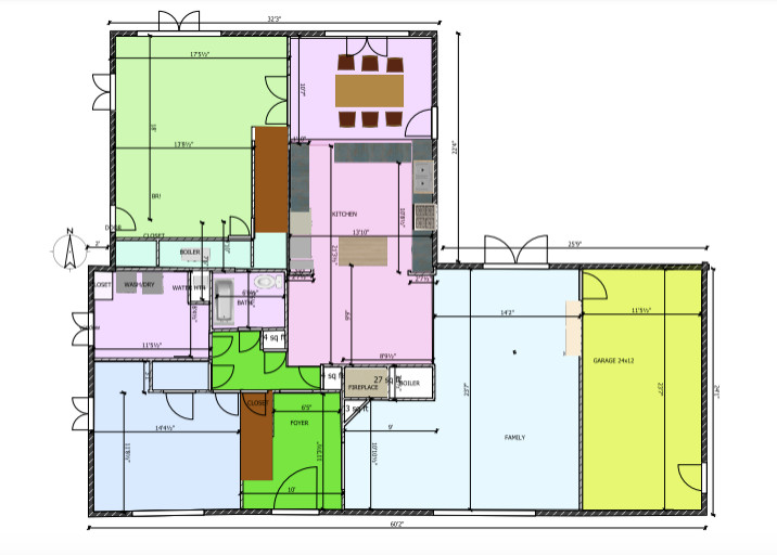 13 foot wide kitchen layout feedback | Houzz Forum