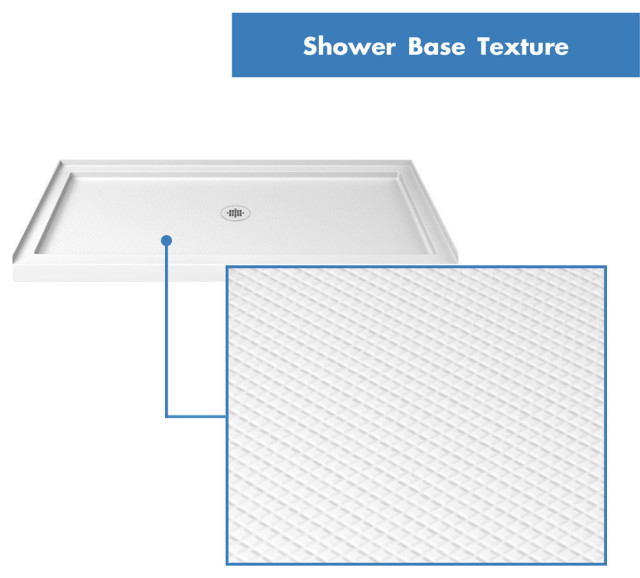 SlimLine 34 D x 54 W x 2.75 H Center Drain Single Threshold Shower Base ...
