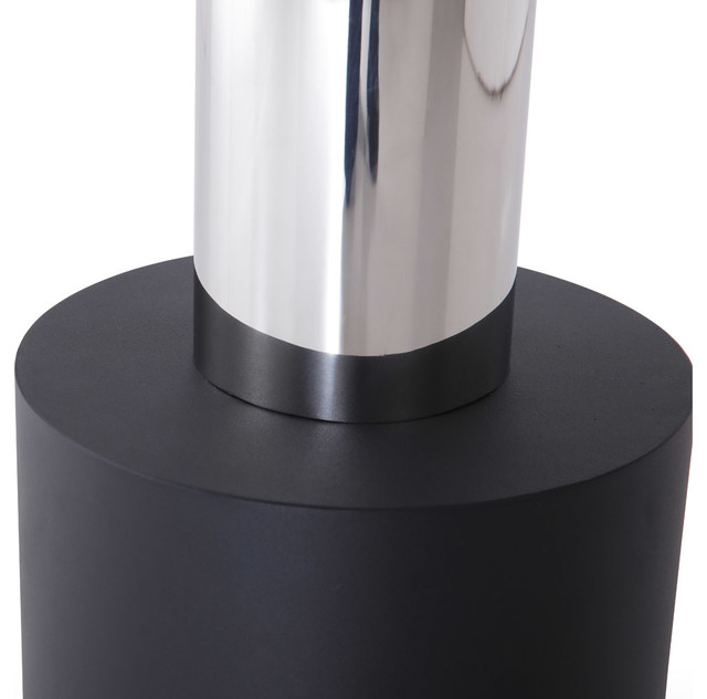 Modern Contour End Table Clear Glass Polished Stainless Steel Matte ...