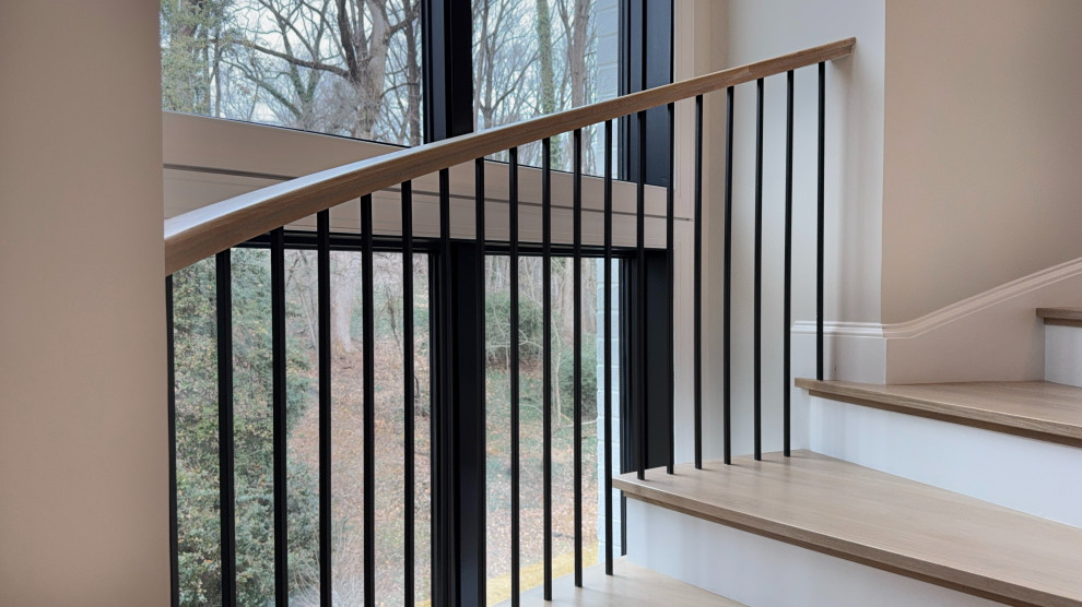 Project #150 | Contemporary White Oak Curve - Contemporary - Staircase ...