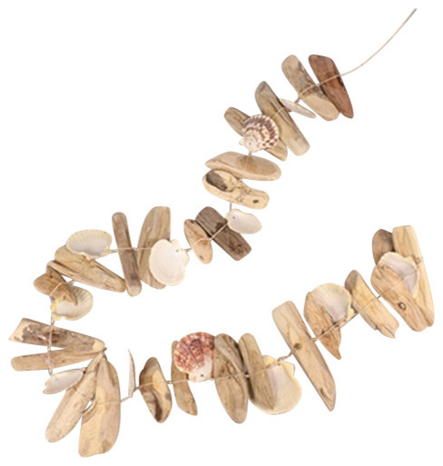 Driftwood and Shell Garland - Beach Style - Wall Accents - by Brass ...