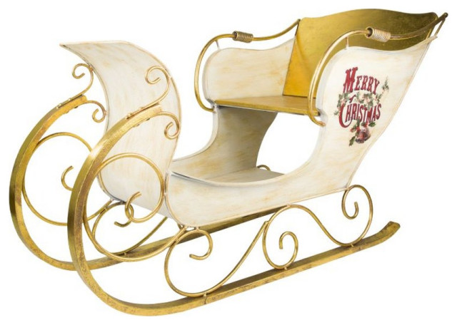 Mark Roberts Christmas 2015 Santa's Sleigh Figurine, 56 x 34", Ivory ...