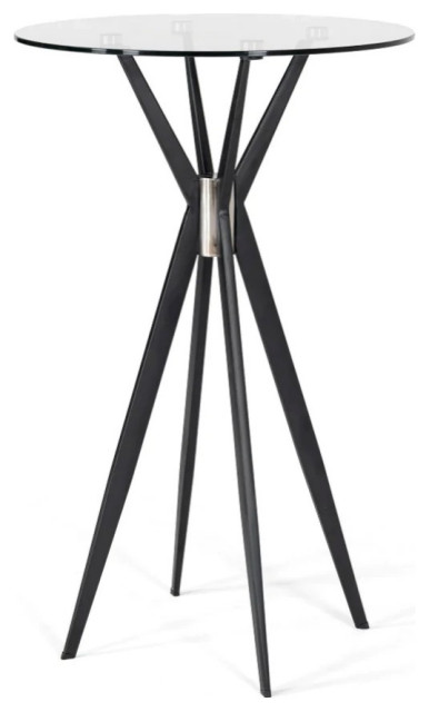 Dalyn Modern Black Bar Table - Midcentury - Indoor Pub And Bistro ...