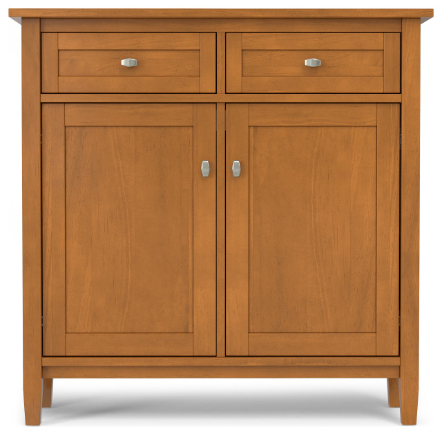 Warm Shaker Solid Wood Entryway Storage Cabinet - Transitional ...