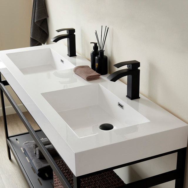 Ablitas Vanity, Metal Support, 60m" - Contemporary - Bathroom Vanities ...