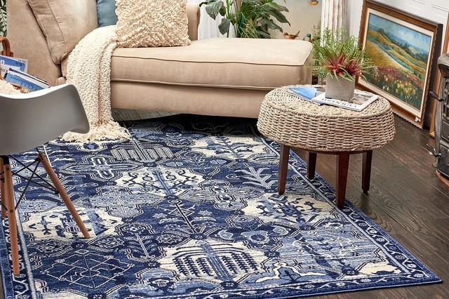 Unique Loom Cathedral La Jolla Rug, 4'x6' - Mediterranean - Area Rugs ...