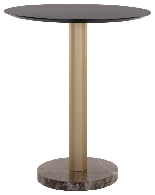 Monaco Bar Table Gold Grey Marble / Charcoal Grey - Contemporary ...