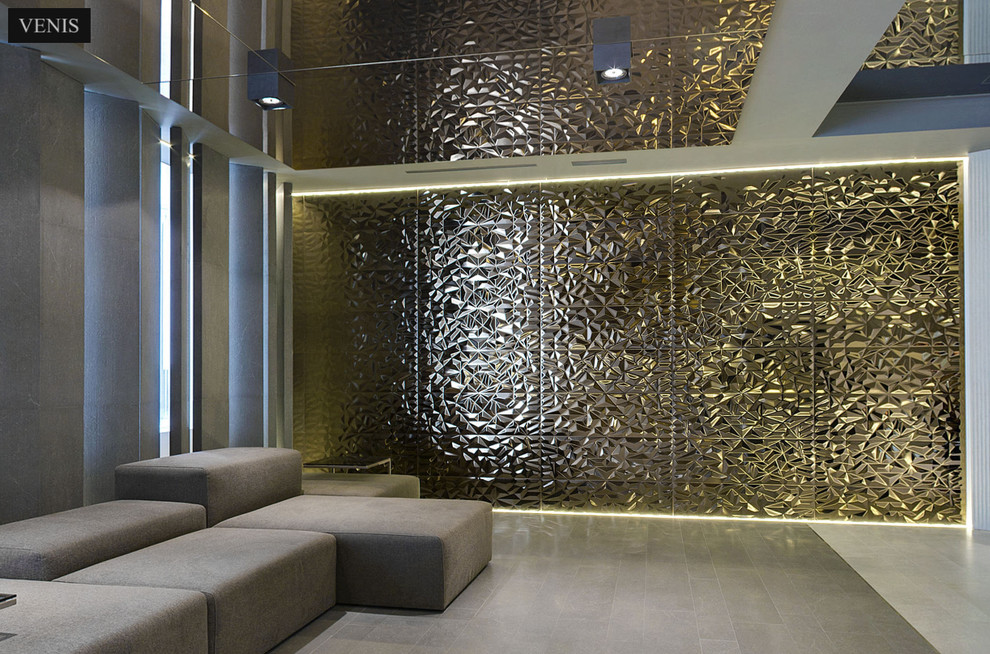8 Splendid Ways to be Creative With Metallic Tiles | Houzz IE