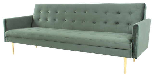 Green Sofa Bed - Midcentury - Futons - by HomeCraftDecor | Houzz