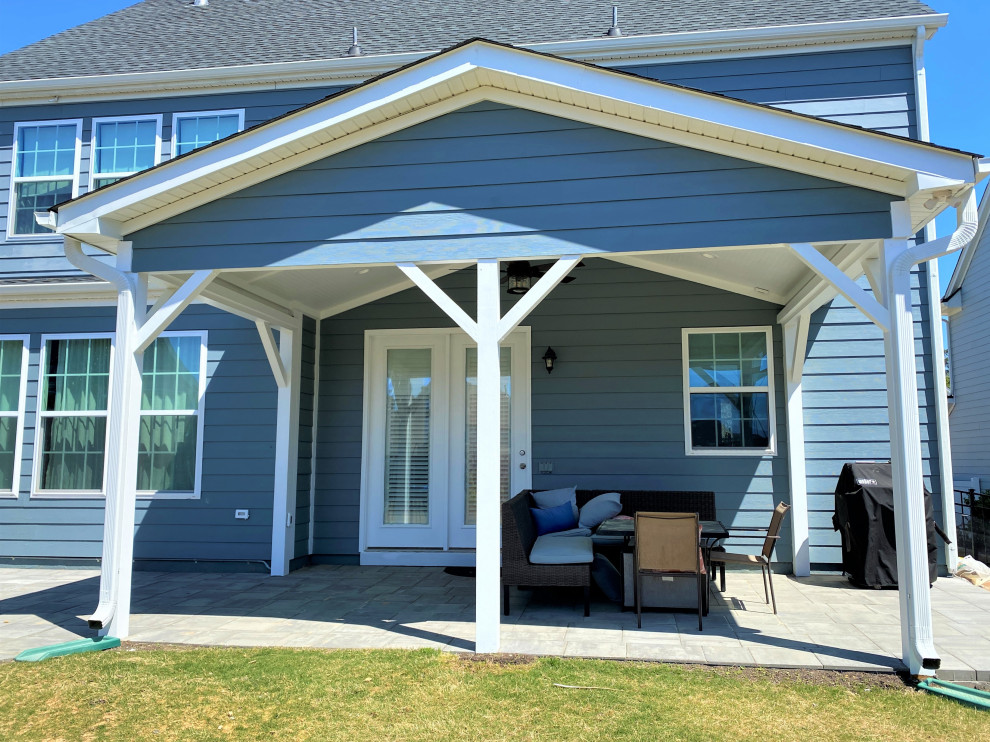 Gorgeous Paver Patio with a Shade Structure - Patio - Raleigh - by ...