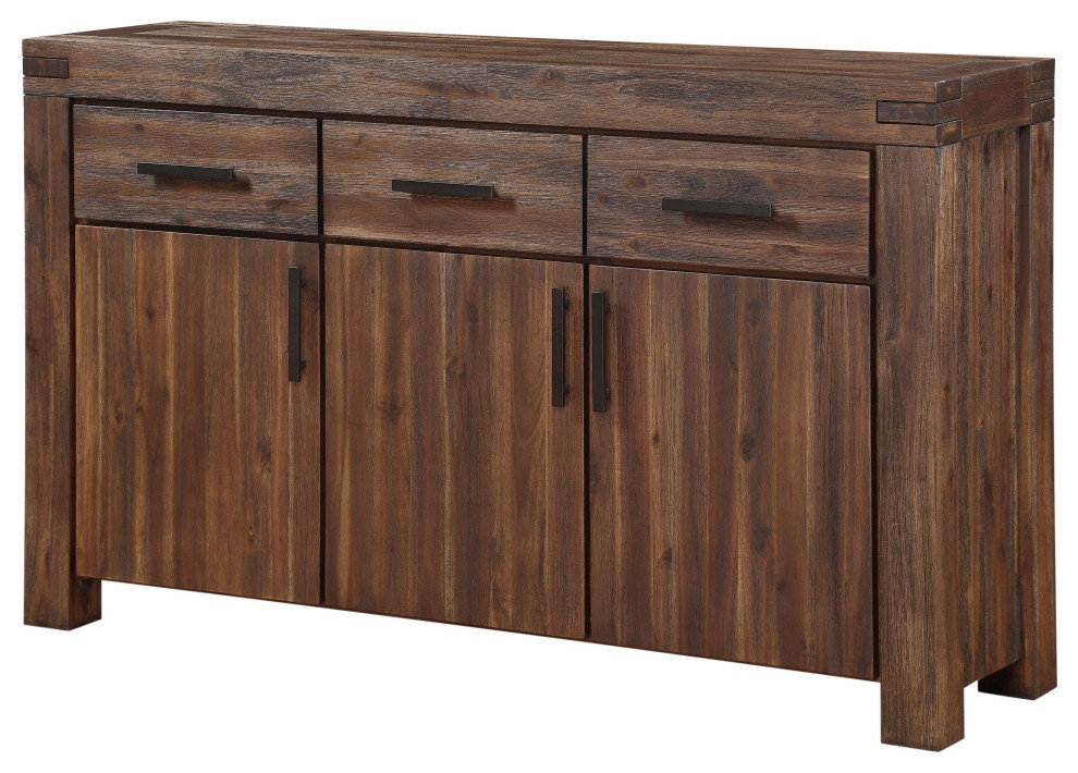 Millstone Modern Sideboard in Acacia Rustic Brown - Rustic - Buffets ...