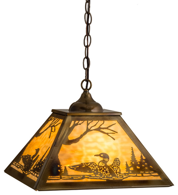 16Sq Loon Pendant - Rustic - Pendant Lighting - by Meyda Lighting | Houzz