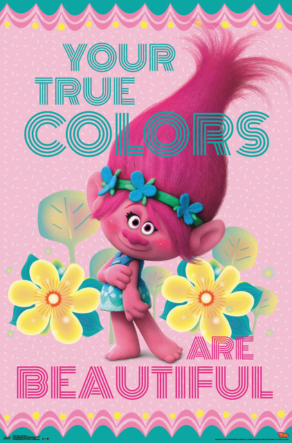 Trolls True Colors Poster, 22.375"x34" - Contemporary - Kids Wall Decor ...