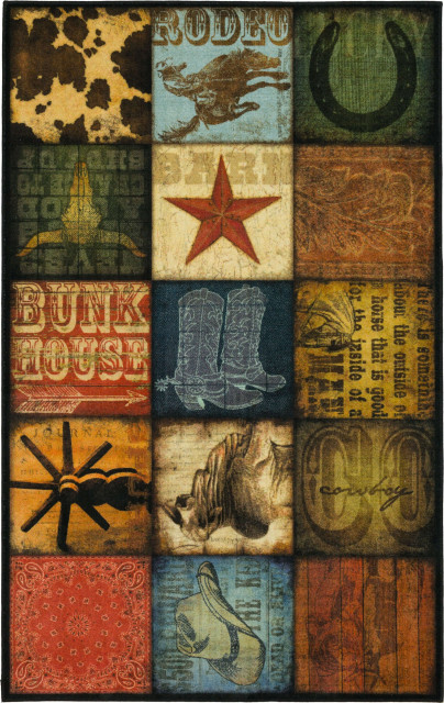 Mohawk Home Cowboy Patches Multi Area Rug, 5' X 8' - Southwestern ...