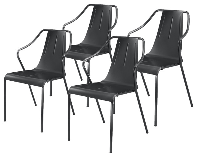 Callum Metal Chair, Set of 4 - Industrial - Dining Chairs - by New ...