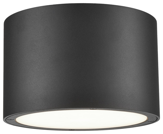 Lamar Exterior Ceiling Light, Black, 8x5 - Modern - Outdoor Flush-mount ...