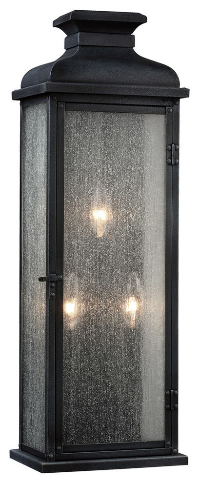 Visual Comfort Studio Pediment Outdoor Wall Sconce in Dark Weathered ...