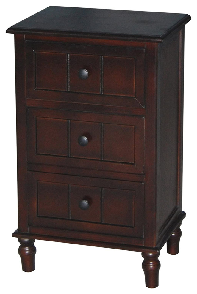 Three drawer accent table - Transitional - Nightstands And Bedside ...