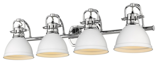 Golden Duncan 4-Light Bathroom Vanity Light in Chrome, 34.000 ...
