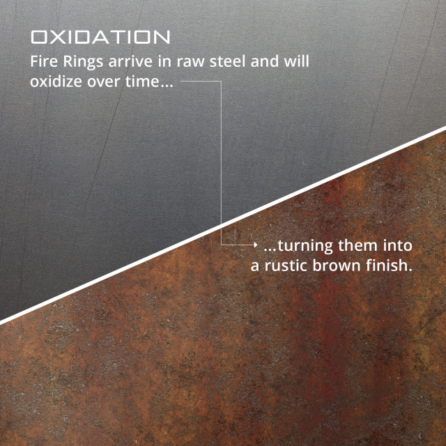 Cattail Fire Ring, 30", 30 - Contemporary - Fire Pits - by P&D Metal ...