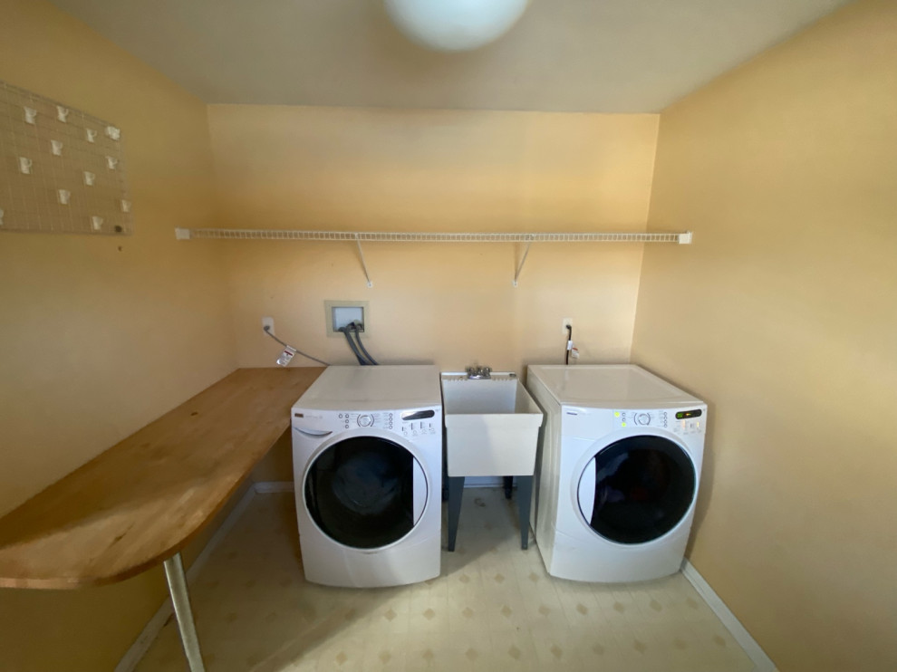 Best use of space for this sad laundry room