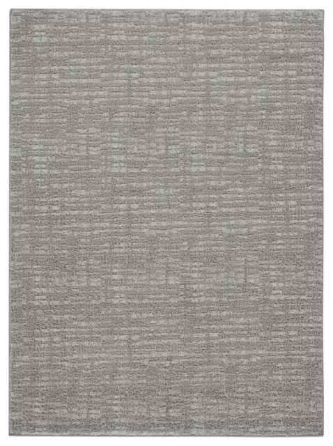 Benzara BM227660 Machine Woven Fabric Rug with Embossed Cross Hatch ...